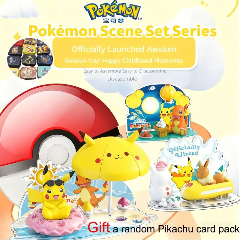 Official Pokemon Pokeball & Pikachu Display Figure - Authentic ...