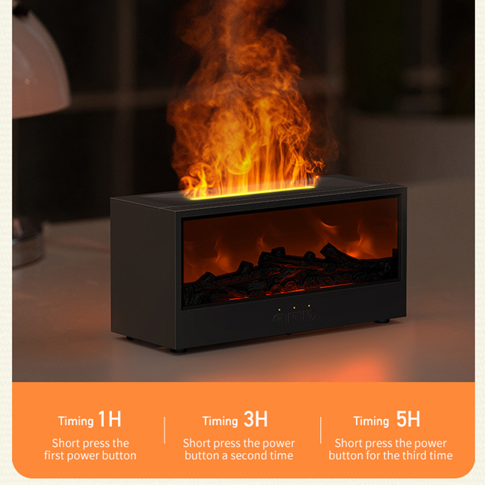 COD⭐ Dynamic Flame Fireplace Aromatherapy Diffuser Timer and Auto Off ...