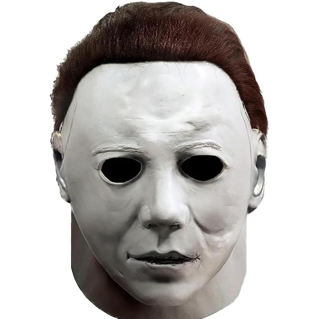 HugOutdoor Scary Halloween Mask for Adults Realistic Classic White Full ...