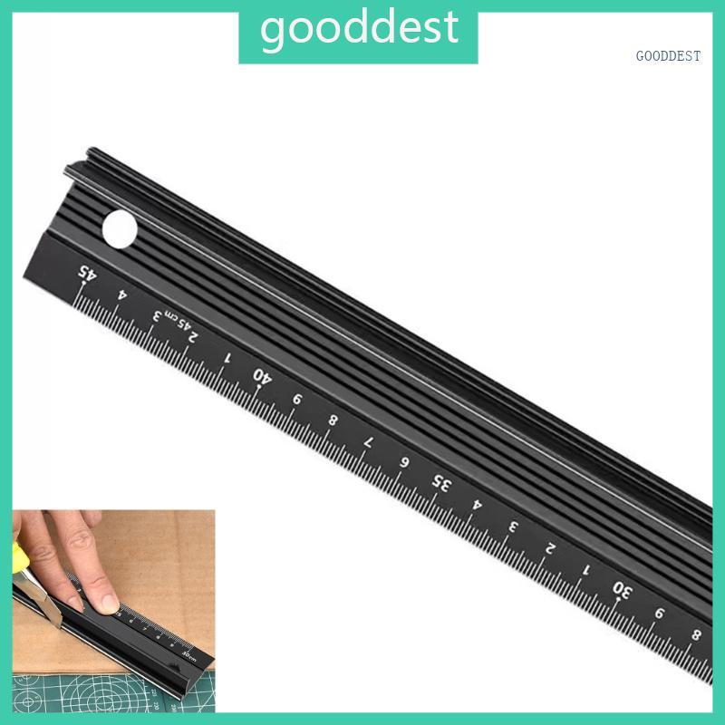 GOO Heavy Duty Aluminum Alloy Ruler Multifunctional Metric Scale Ruler ...