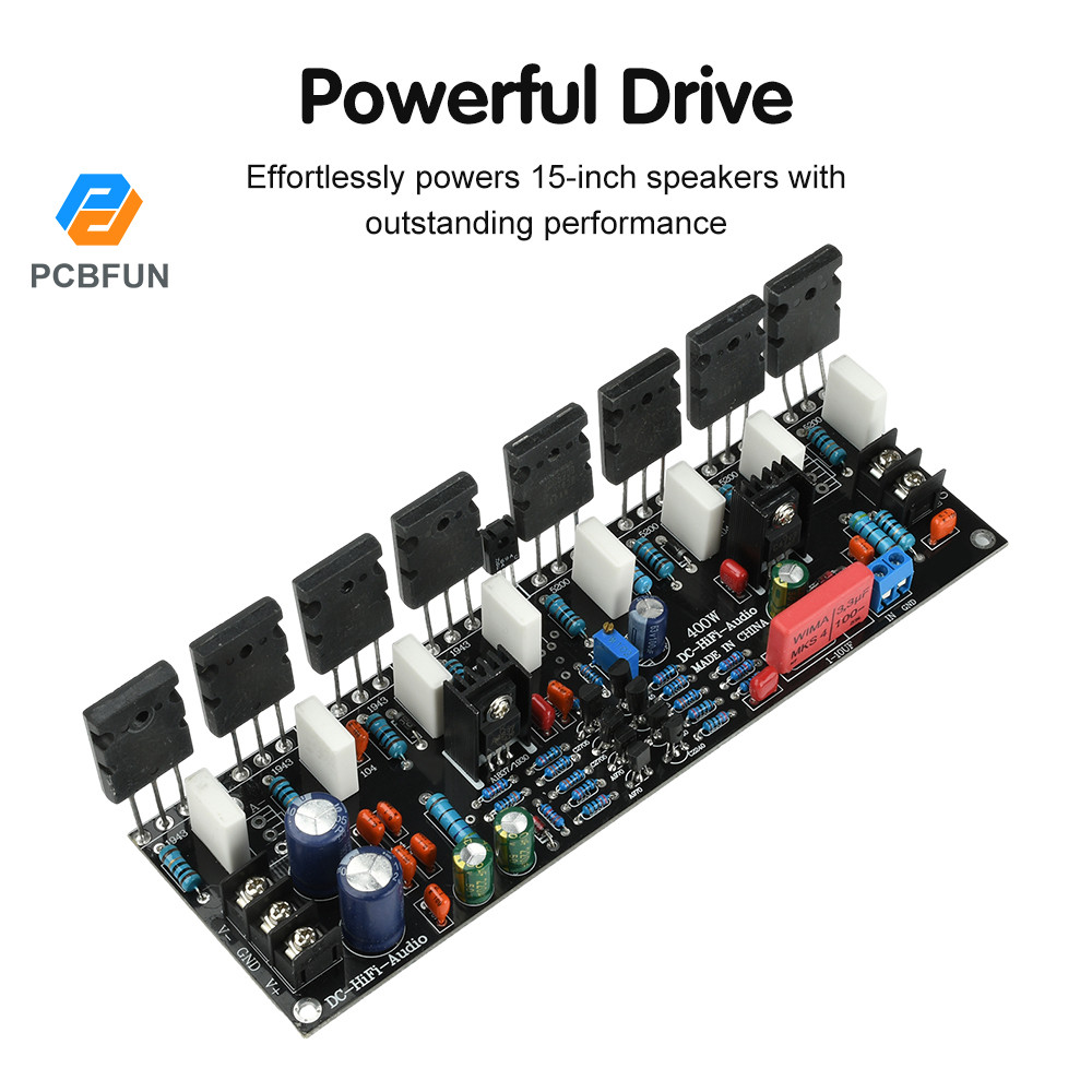 Pcbfun DC 20V-90V 400W Upgraded Single Channel Power Amplifier 1943 ...