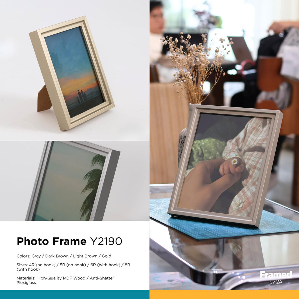 2A Photo Frame 4R/5R/6R/8R Sleek Modern Design | Wall & Desk Display ...