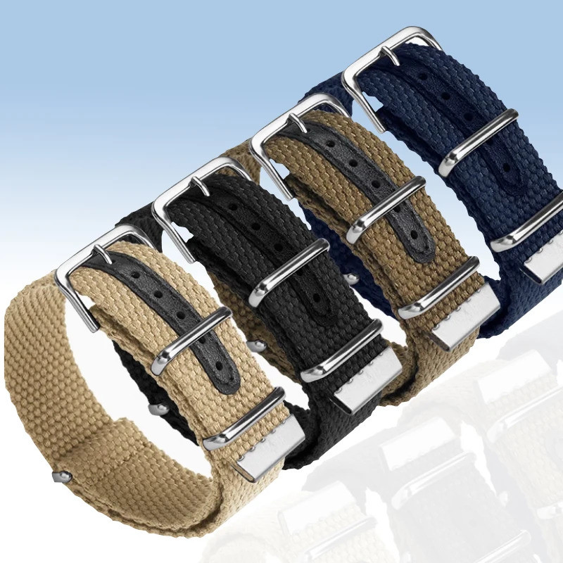 Original-20mm 22mm waterproof Nylon Strap for Rolex/Tudor/Casio Canvas ...