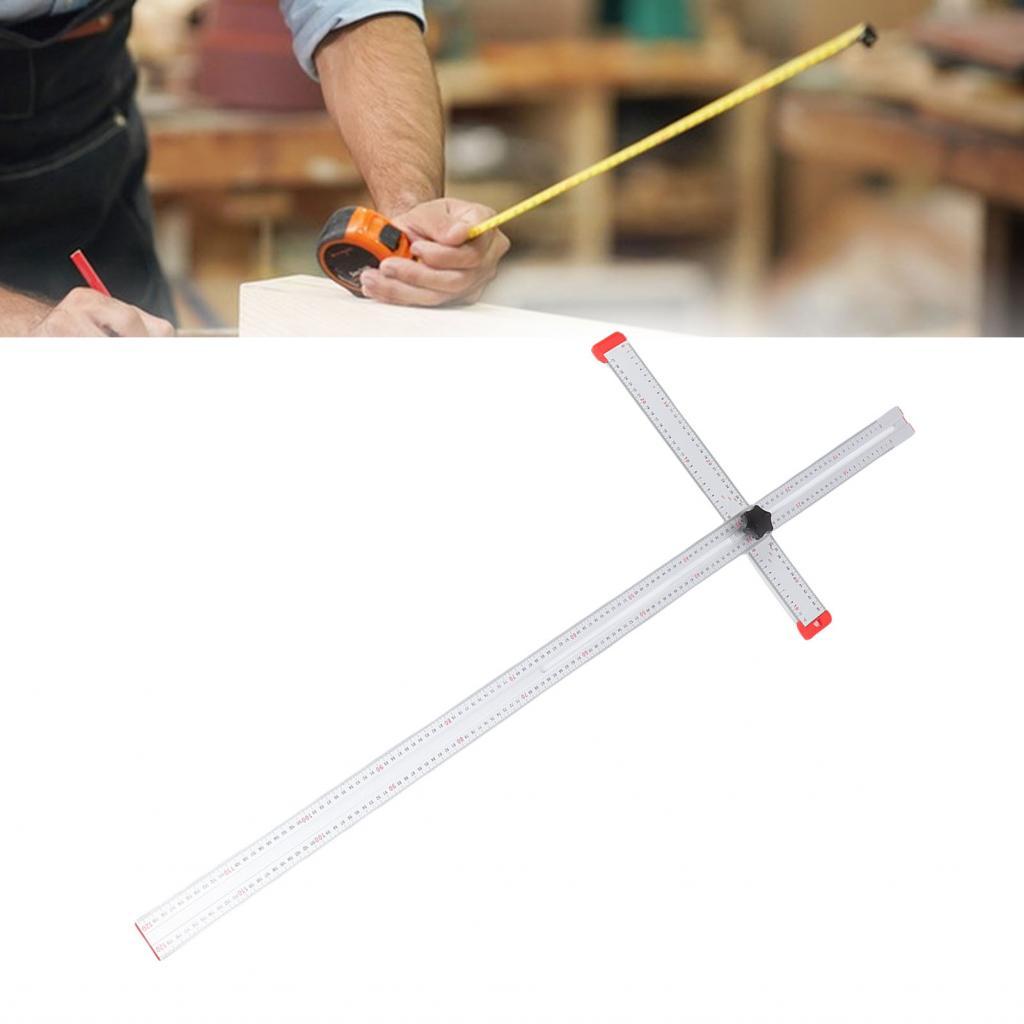 T Square 120cm Marking Line Ruler 2 Way Scale Aluminum Alloy for ...
