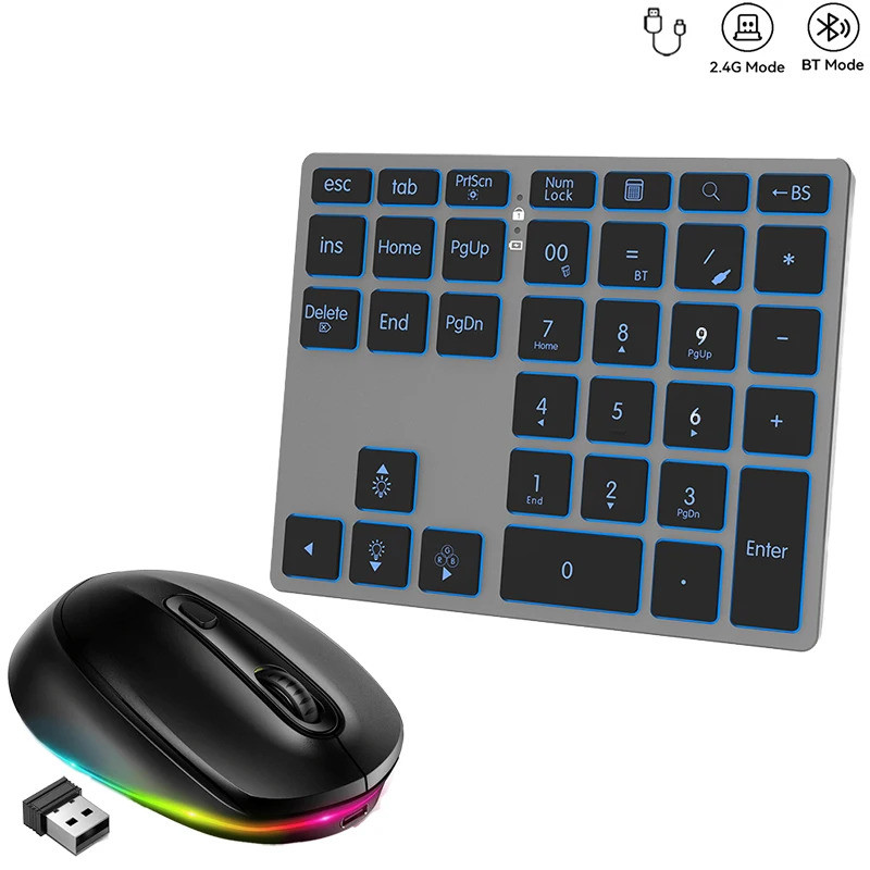 Today’S Pick Bluetooth Number Pad And Mouse Rechargeable Wireless ...
