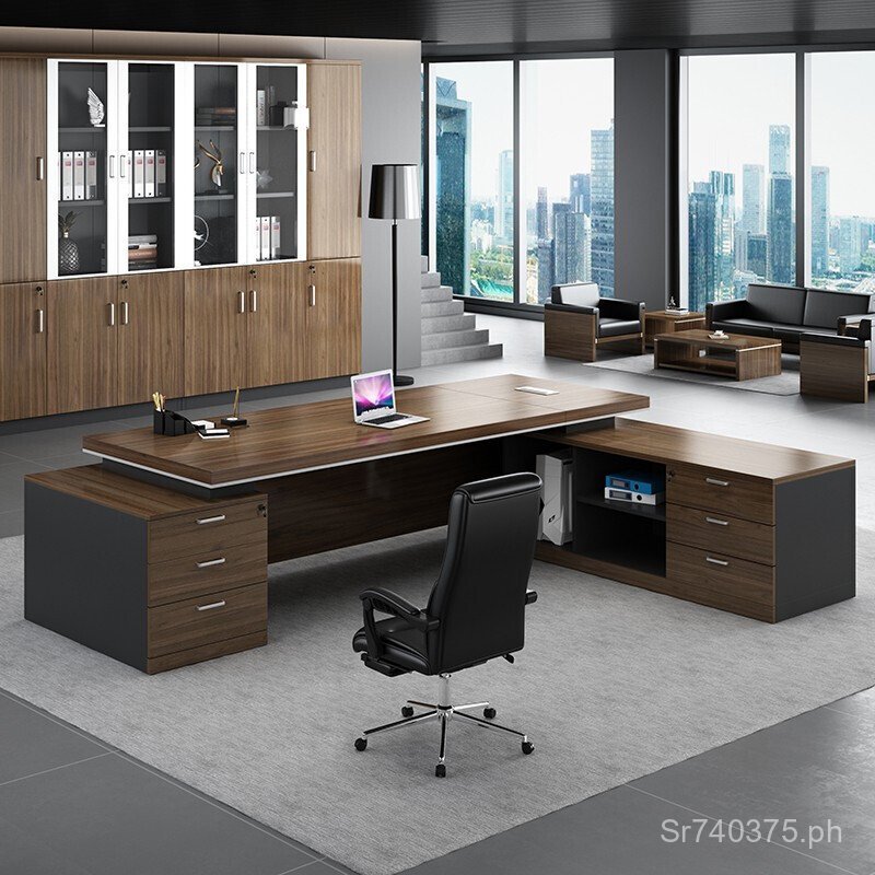 Combination Manager Desk Office Desk Chair President Boss Desk Modern ...