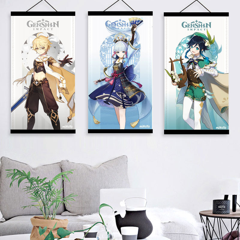 Yuanshen Painting Anime Poster Wendi Chaneling Diluk Scroll Painting ...