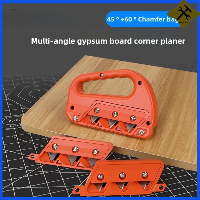 Multi-angle gypsum board chamfering tool, double-angle 45-degree and 60 ...