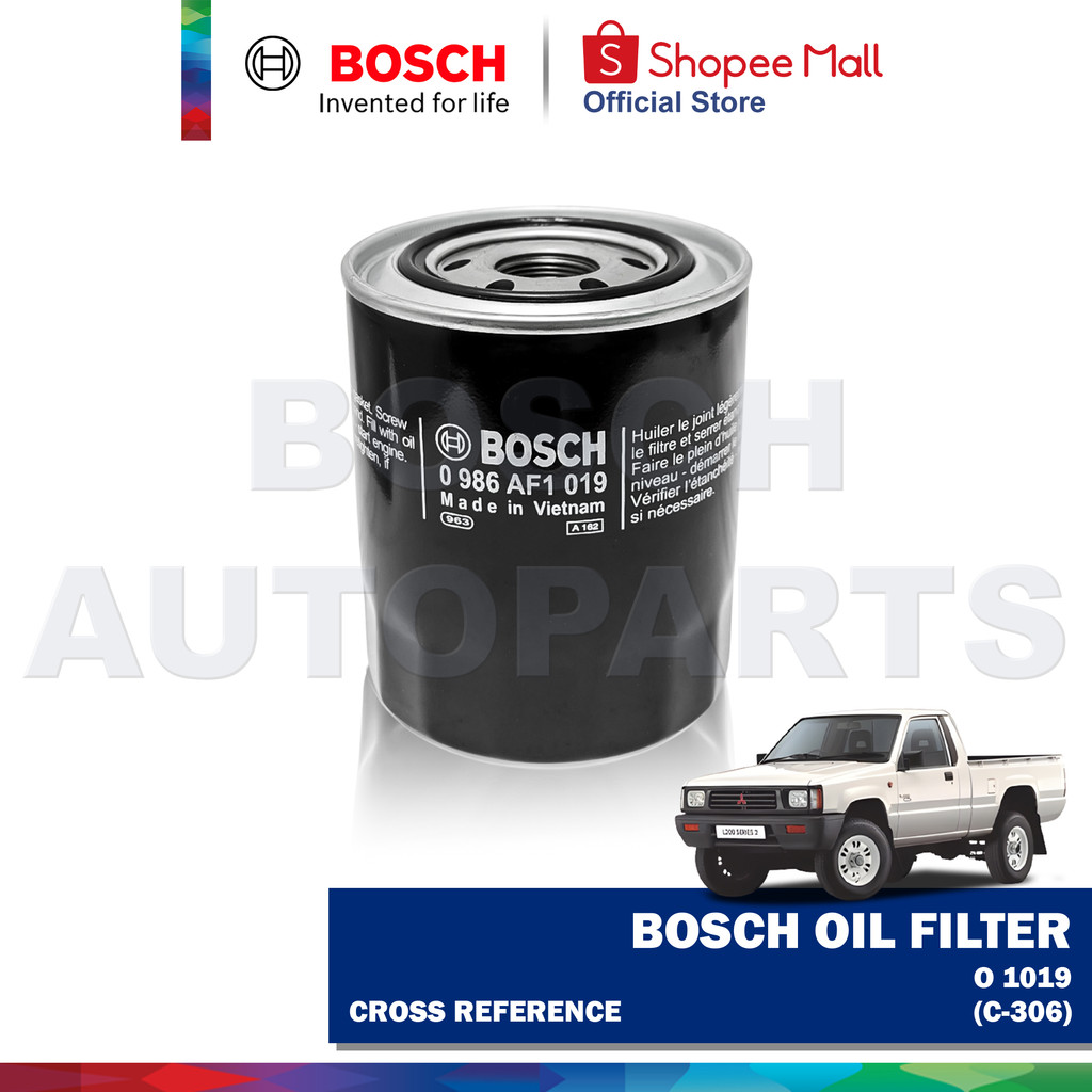 Bosch Oil Filter for Mitsubishi L 200 Pickup Diesel 1992 to 1996 ...
