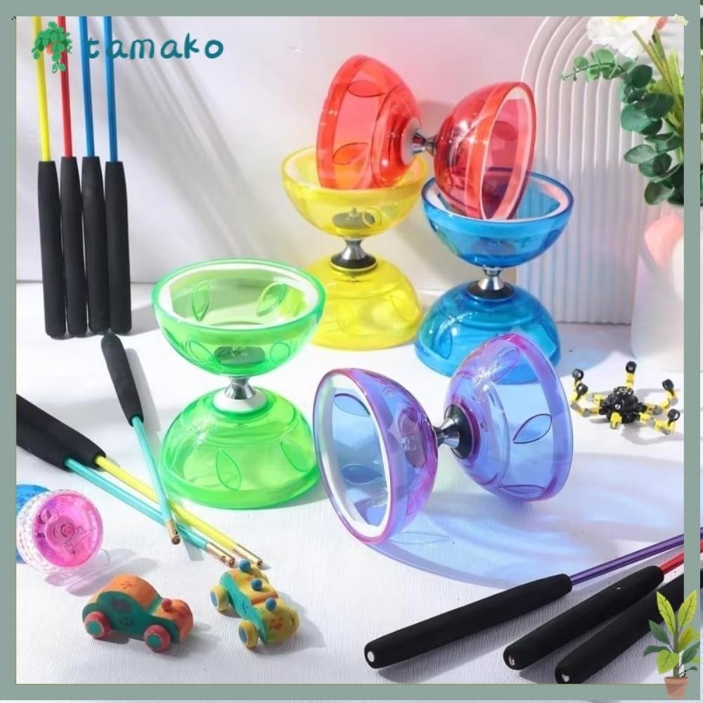 TAMAKO Chinese Diabolo, Bowl Shape Soft Chinese Yoyo Diabolo Set ...