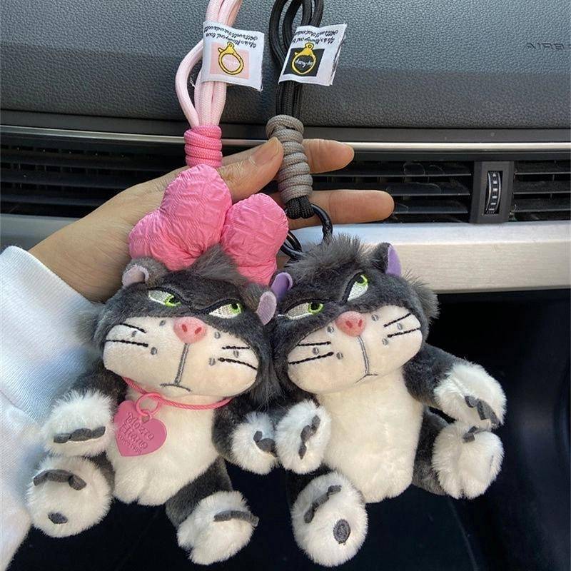 Keychain Lucifer Cat Pendant Cat Oblique Eye Cat Doll Car Decoration ...