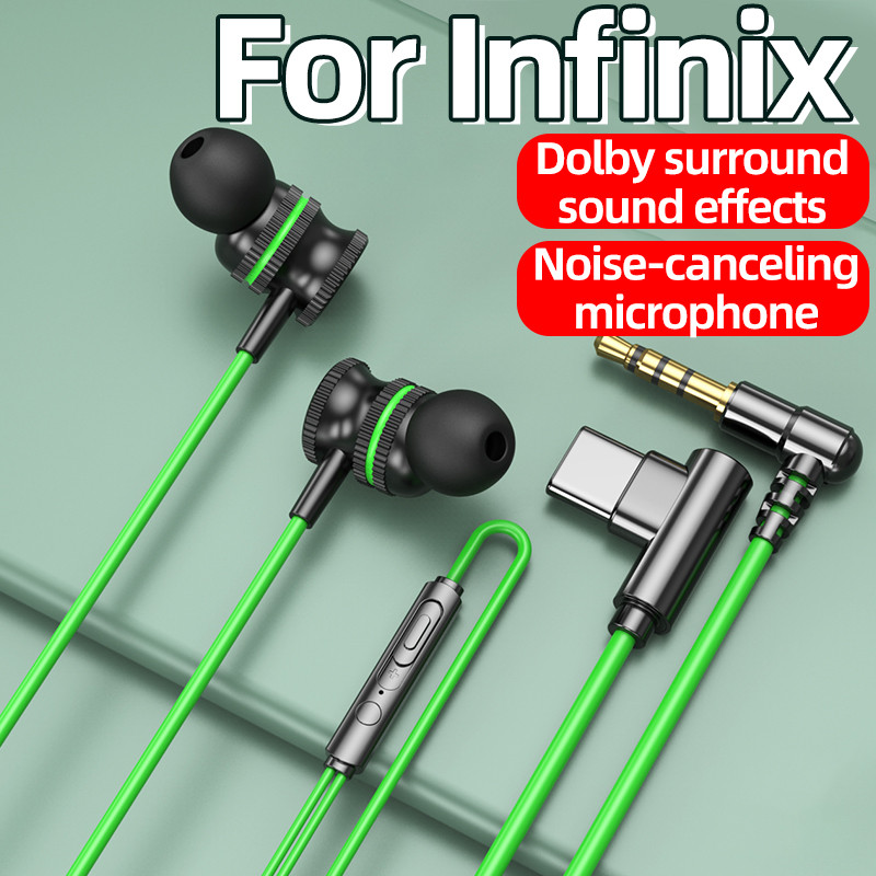 Infinix-Exclusive wired gaming earphones with microphone original high ...