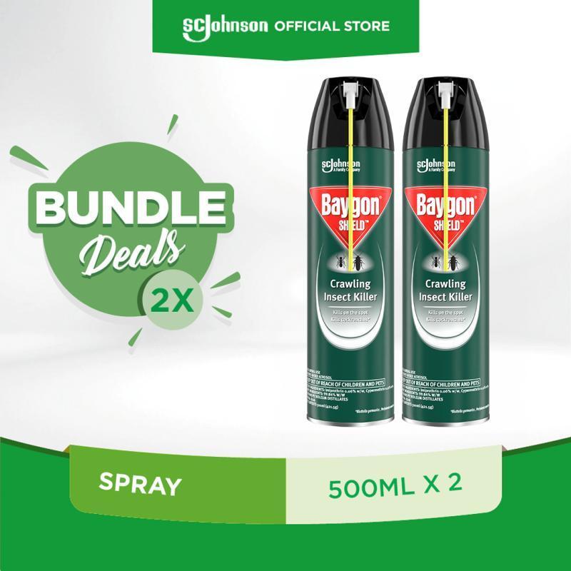 Baygon Cockroach Killer Aerosol Twin (500ml x 2) | Shopee Philippines