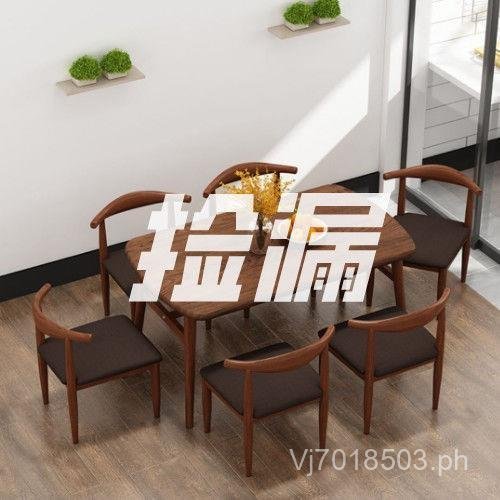 Snack Bar Canteen Dining Fast Food Rectangular Restaurant Table and ...