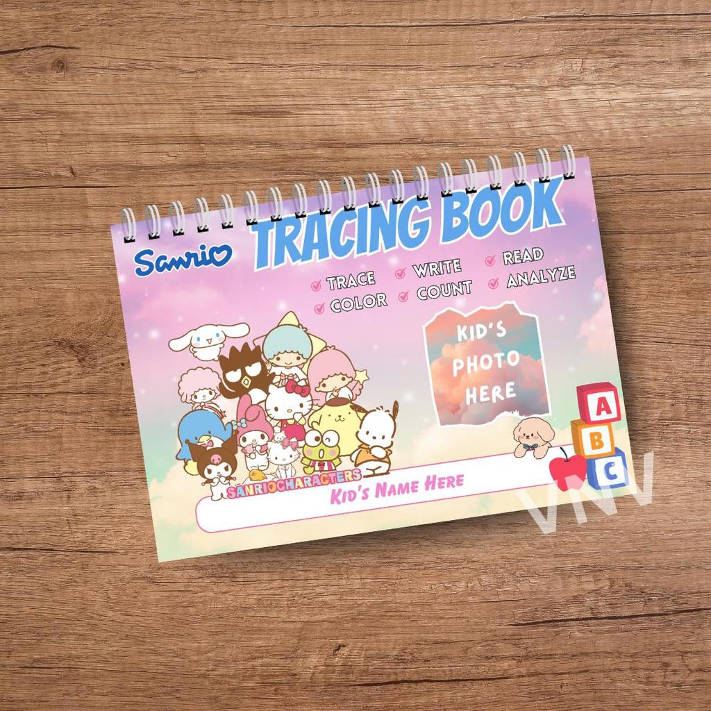 Sanrio Characters Custom Tracing Pad with Covers for Alphabet Names ...