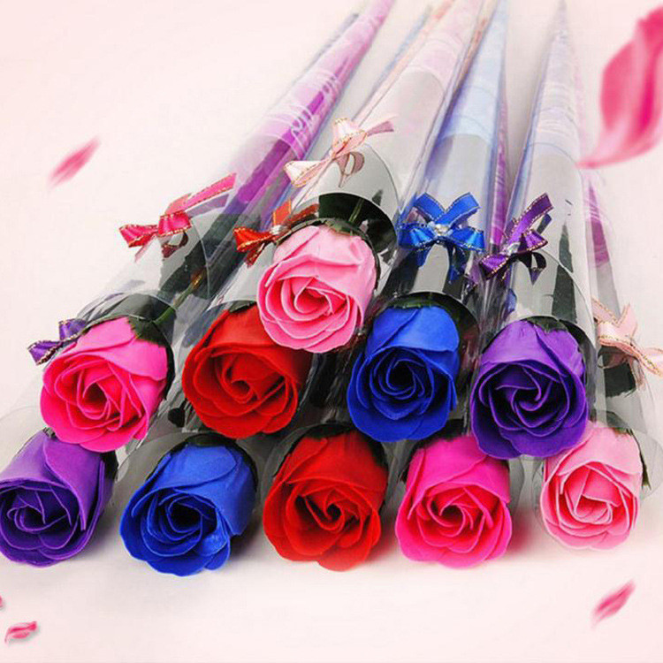 1PC PVC Artificial Single-Branch Rose: Perfect for Valentine's Day ...