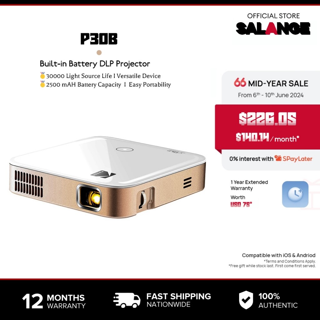 Salange P30 Ultra Mini Portable Projector - HD 1080p support LED DLP ...