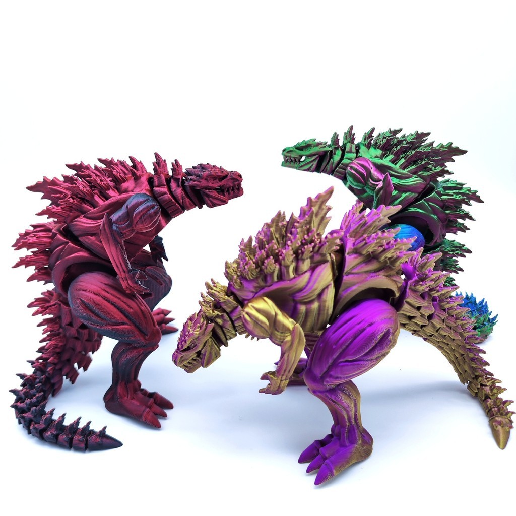 3D muscle printing Godzilla monster toy creative activity model ...