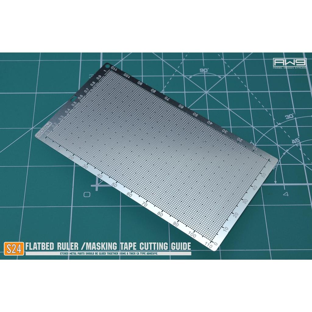 MAD S24 model Tool FLATBED RULER MASKING TAPE CUTTING GUIDE Etching ...