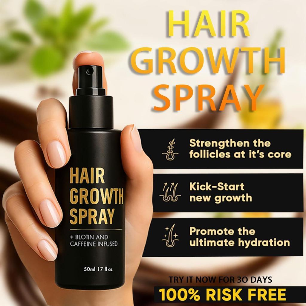 50ml Natural Hair Growth Spray Hair Loss Treatment Men Women Natural ...