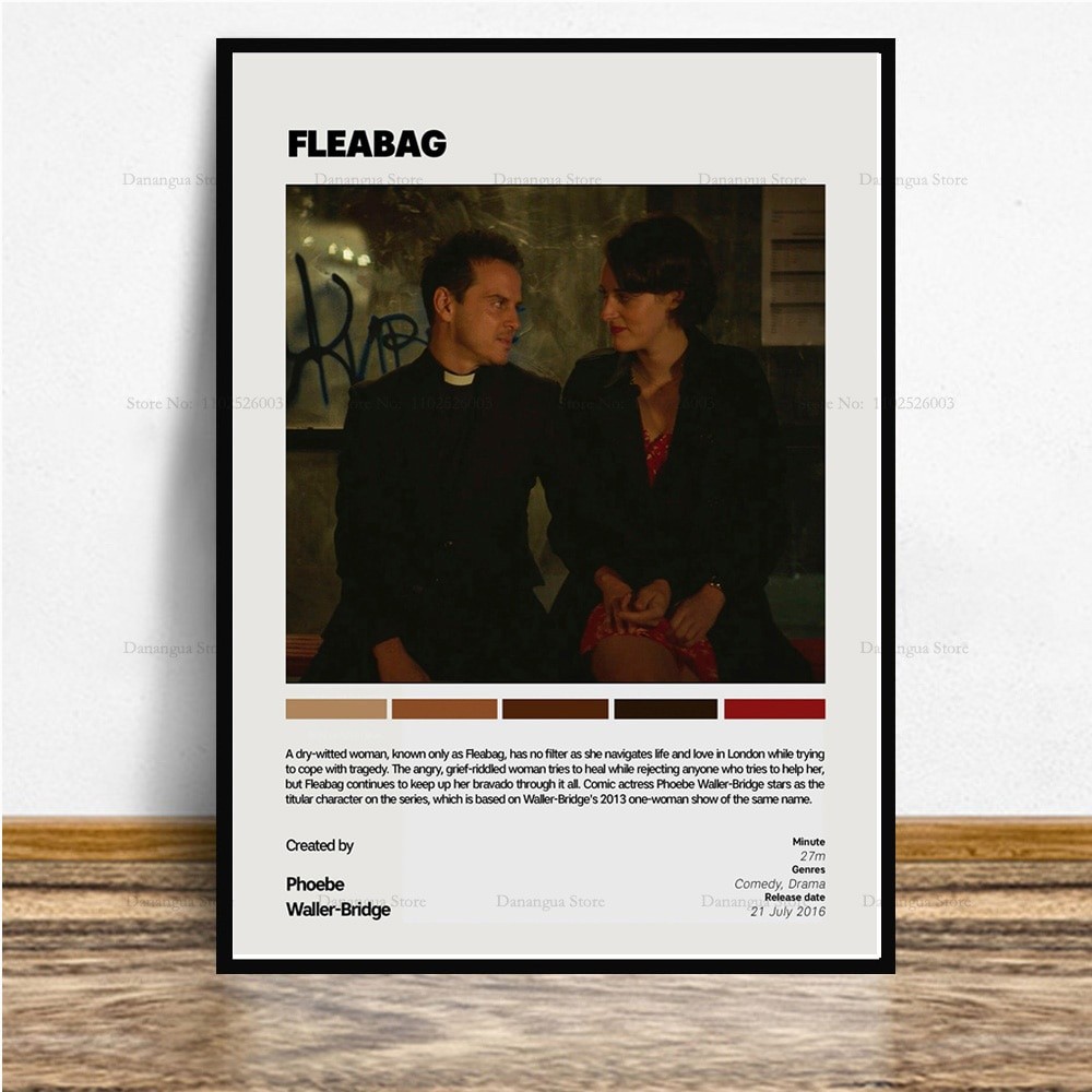 New Fleabag Minimalist TV Series Show Movie Modern Poster Prints Wall ...