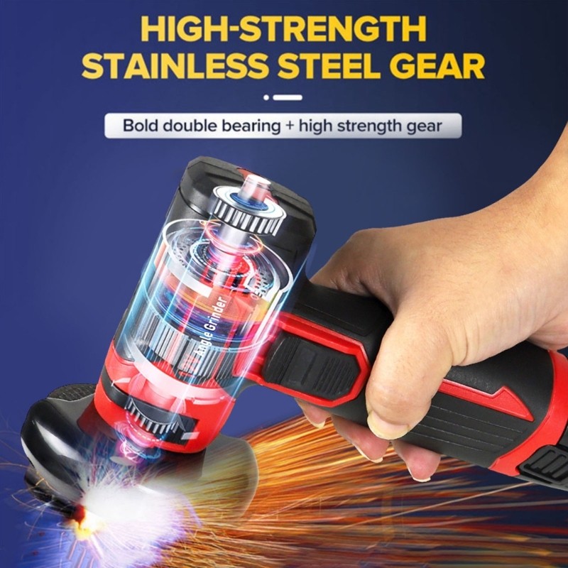 UKIK Mini Angles Grinder 12V Cordless Angles Grinder 19500RPM 76mm 3 ...