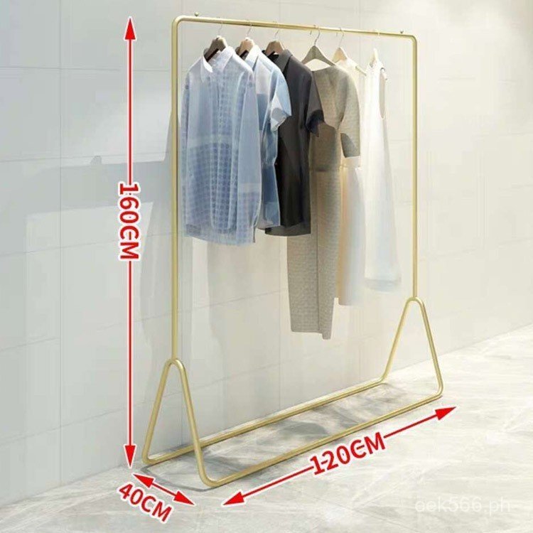 Light Luxury Floor-standing Clothing Store Gate Hanger Coat Rack gold ...