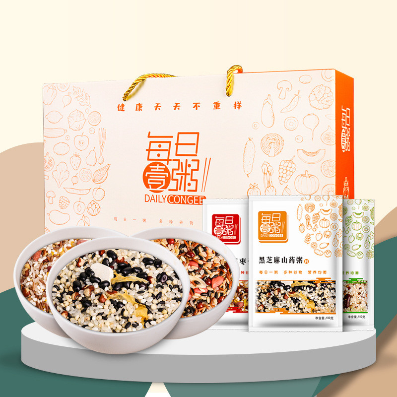 Multigrain Congee Rice Whole Grain Gift Box Mung Bean Congee Raw ...