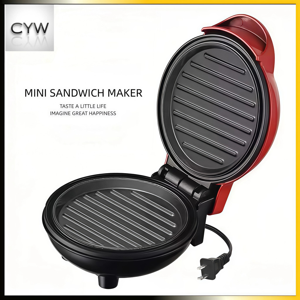 CYW Mini Panini Sandwich Maker Fast Heating Bread Toaster Non Stick ...
