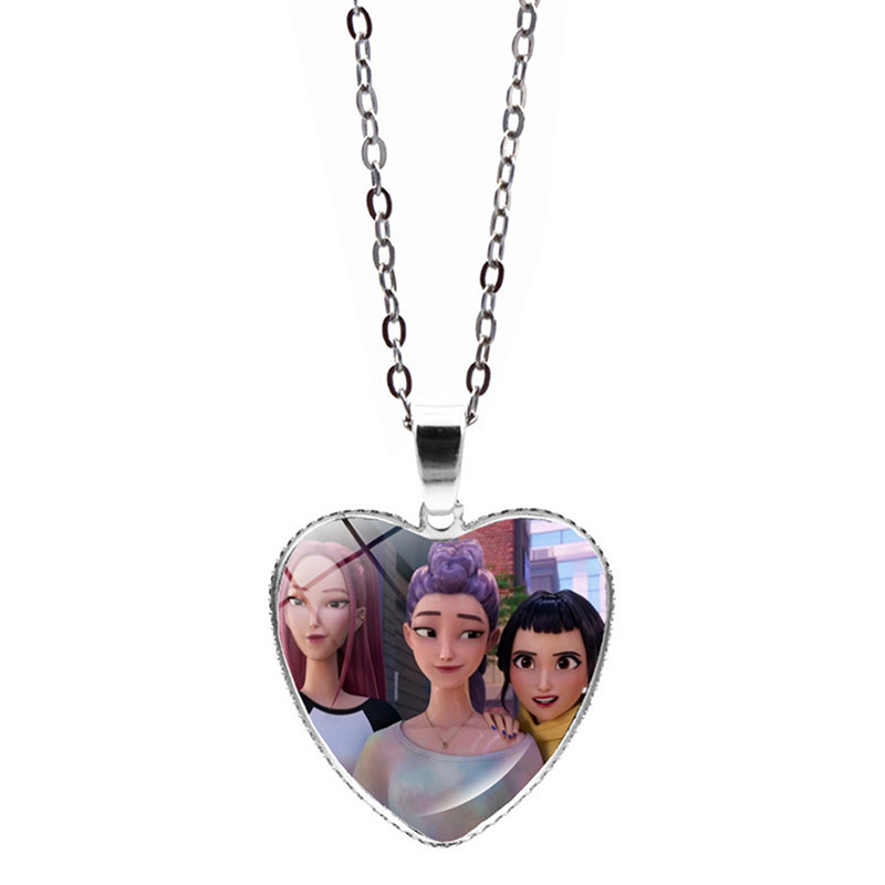 T&B KPop Demon Hunters Heart Necklace - Rumi Zoey Mira Anime Film Alloy ...