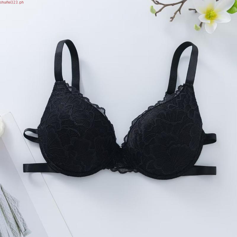 Super Pushup Bombshell Satin Lace Black Bra HM Push Up Bh Import ...