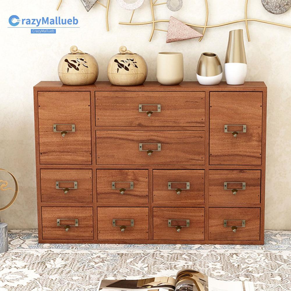*CRA* 12 Drawer Tabletop Storage Box with Label Slot & Metal Handle ...