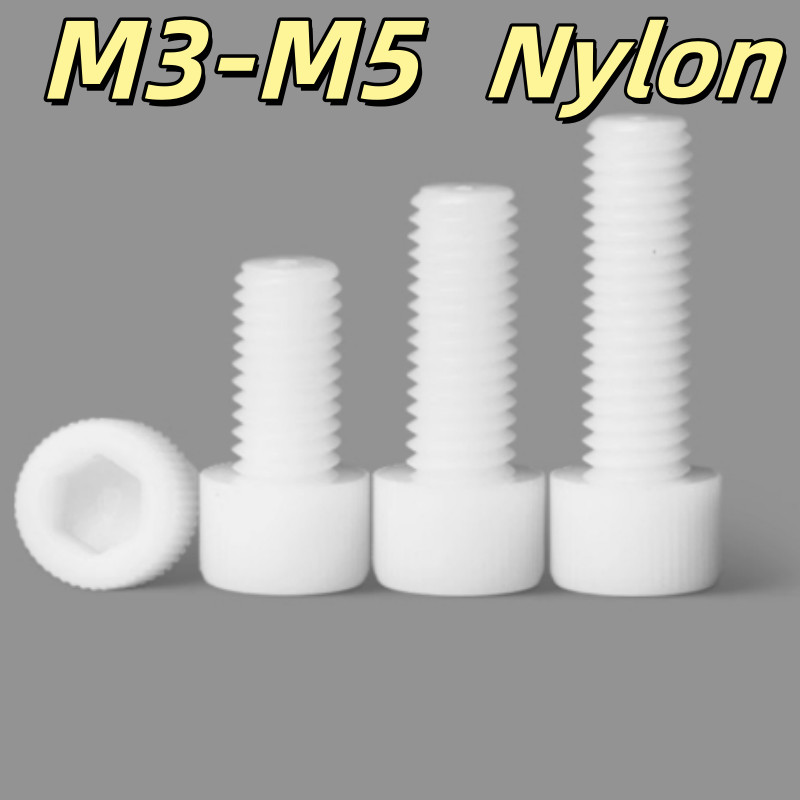 20PCS M3 M4 M5White Nylon Hexagonal Two-way Isolation Column, Bi ...