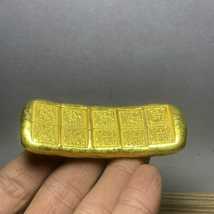 Antique Gold Ingot Gold Ingot Gold Bar First Qin Warring States Chu Guo ...