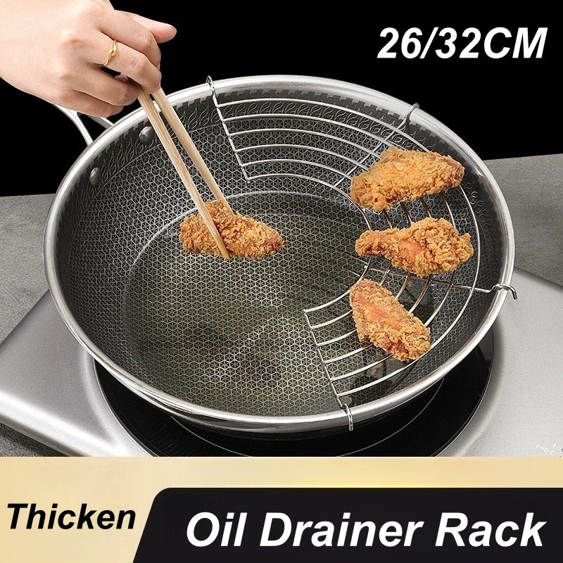 Universal Fry Oil Strainer Rack Oil Drainer Rack Stainless Steel ...