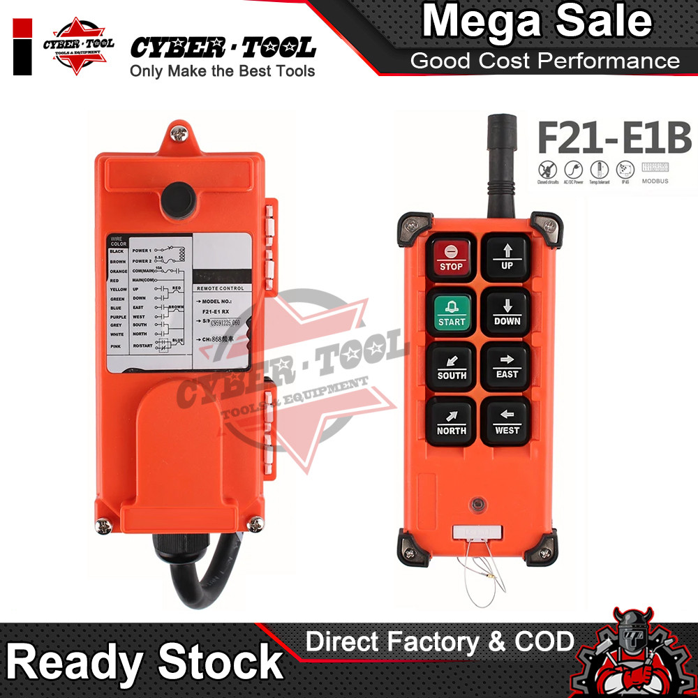 F21-E1B Wireless Crane Remote | AC/DC 12-380V Hoist Lift Controller ...