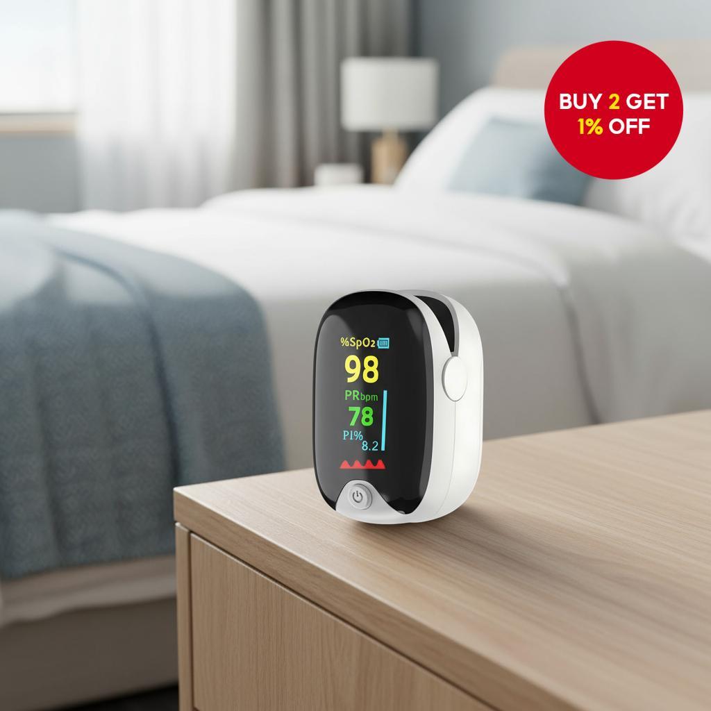 LCD Finger Pulse Oximeter SPO2 Blood Oxygen Saturation Meter Heart Rate ...