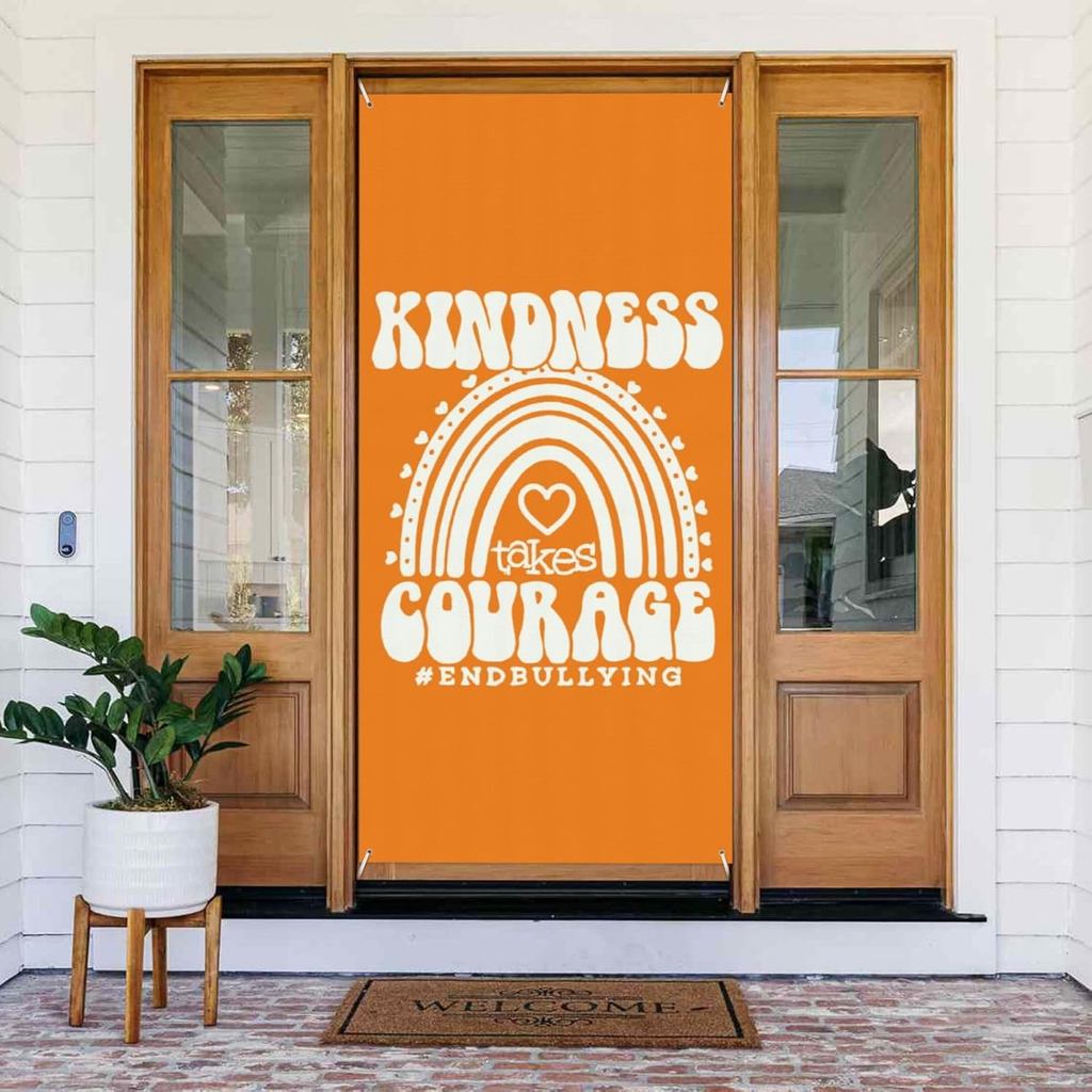 Unity Day - Peace Love Unity Anti Bullying Orange Door Cover Banner ...