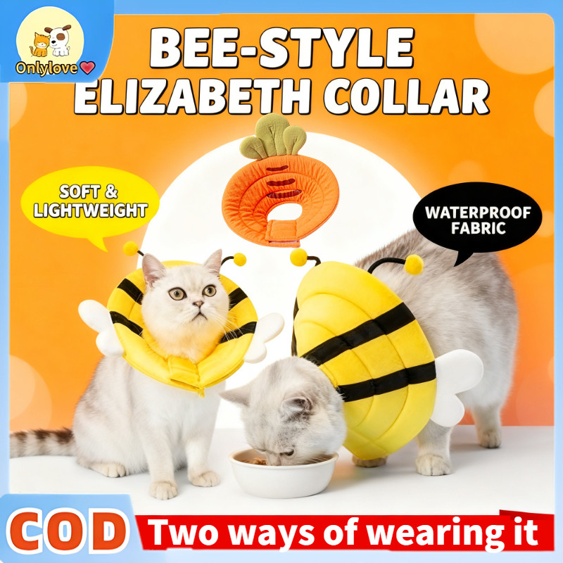 Pet Elizabeth Cone E-Collar Cat Dog Safety Collar Circle Cute Pet Head ...