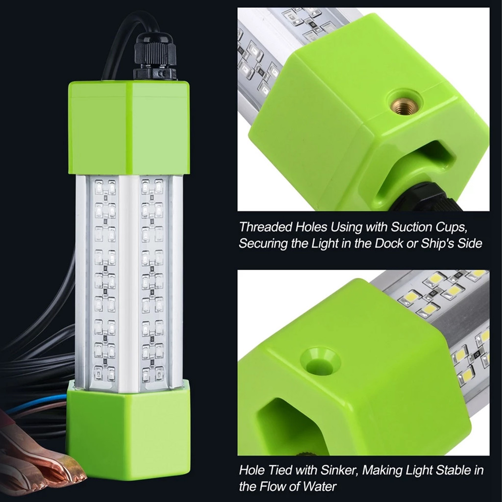 COD⭐ 12V 70W Underwater LED Fishing Light with 5M Cable Submersible LED ...