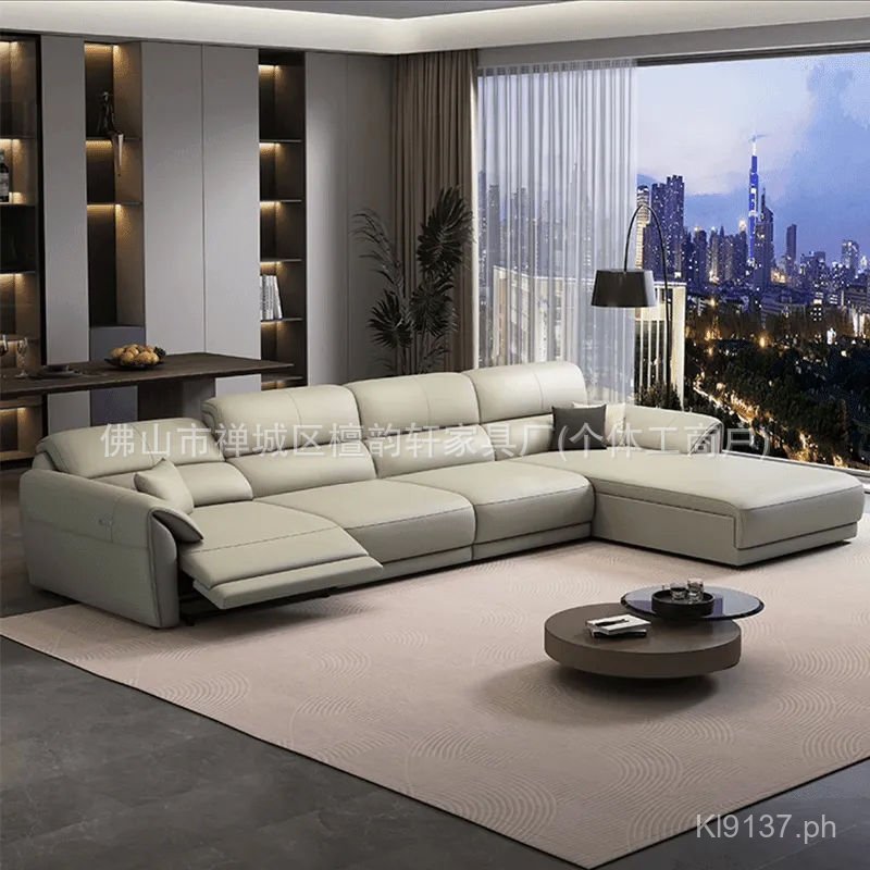 Cabin Style Smart Sofa Space Capsule Genuine Leather Wall Sofa Electric ...