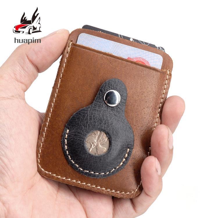 Slim Leather Money Clip Wallet - Credit Card Slot Metal Cash Clamp for ...