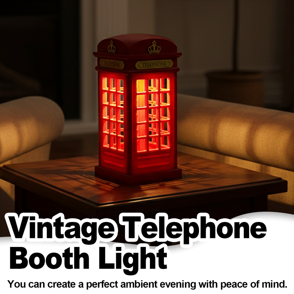Telephone Booth Desk Lamp Night Table Lamps Rechargeable Bedside ...