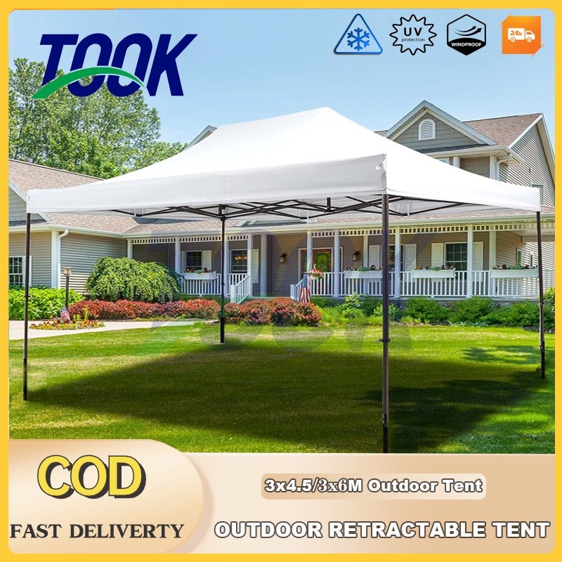 3x4.5 Retractable Tent 3x3 Canopy Waterproof Heavy Duty Outdoor Tent ...