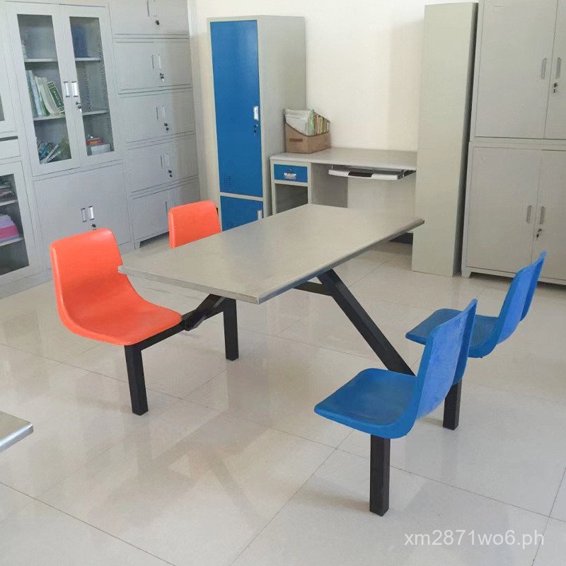 Staff Canteen Dining Table Combination4People-8Modern Steel Dining ...