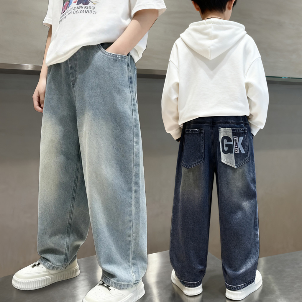 Denim Baggy Pants for Kids Boys 5-12Y Korean Style Trendy Party Outfit ...
