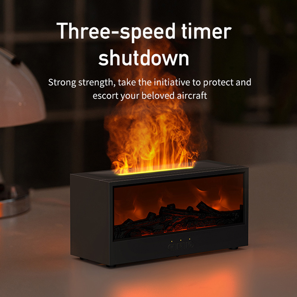 COD⭐ Dynamic Flame Fireplace Aromatherapy Diffuser Timer and Auto Off ...