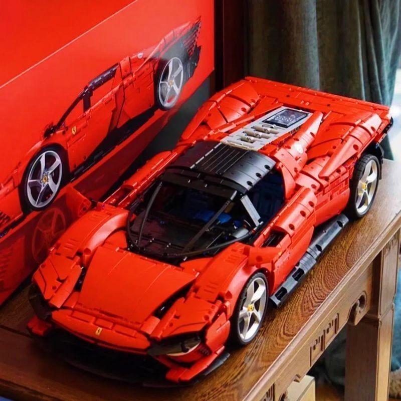 Compatible with Lego Ferrari SP3 Sports Car Racing Car Building Blocks ...