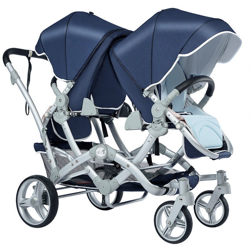Twin Baby Stroller Two-Way Reclining Lightweight Foldable Newborn ...