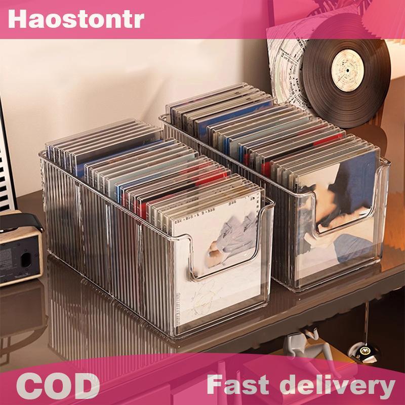haostontr CD Disc Rack Desktop Disc Black Vinyl Record Magnetic Tape ...